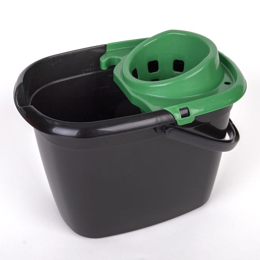 Green Recycled Bucket & Wringer 14L | IG Cleaning and Hygiene Supplies